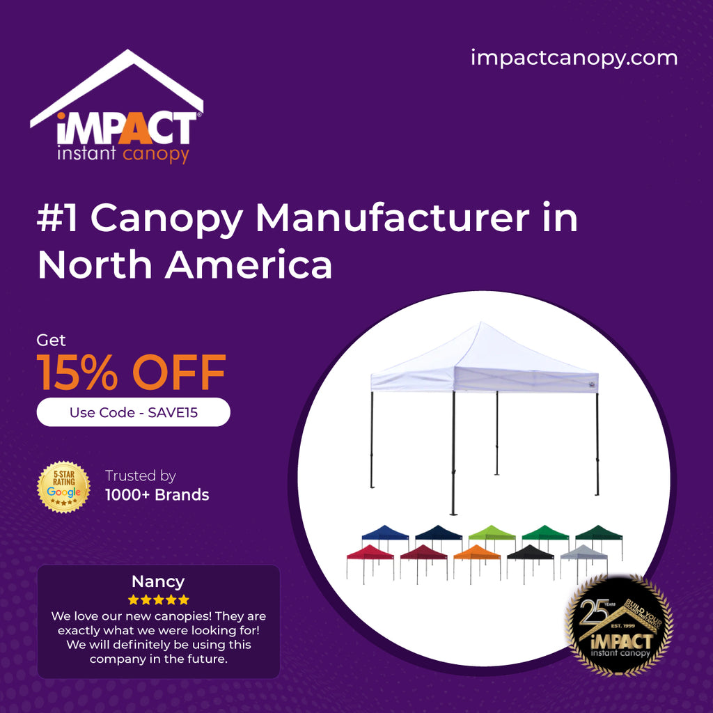 Save 15% on Canopies, Parts and Accessories – Impact Canopies USA