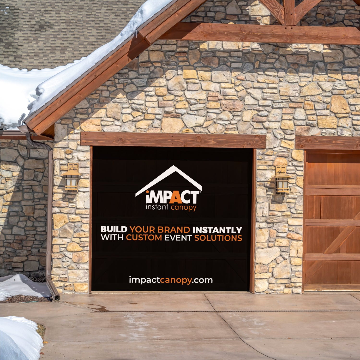 Single Car Garage Door Banner – Impact Canopies USA