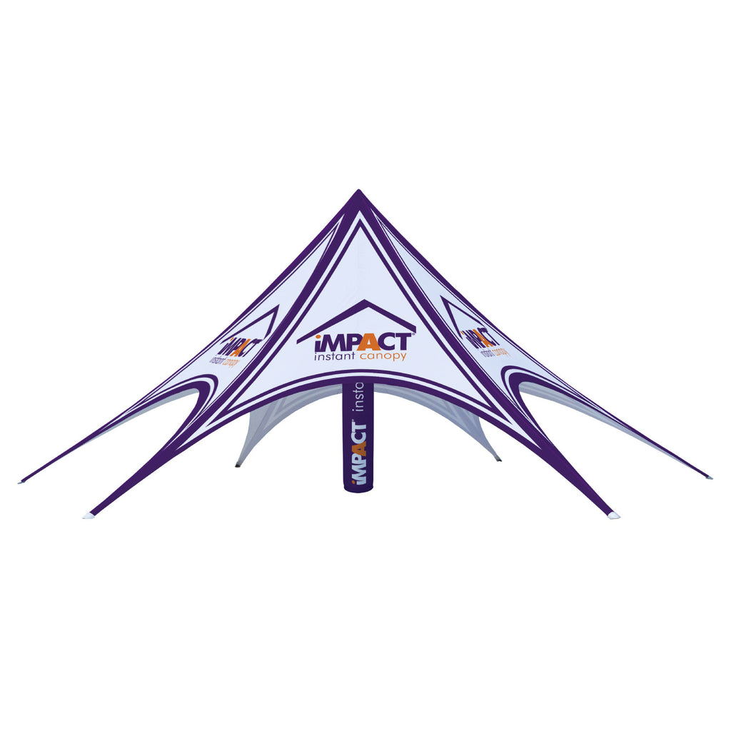 Custom Printed Aluminum Single Pole Spider Canopy – Impact Canopies USA