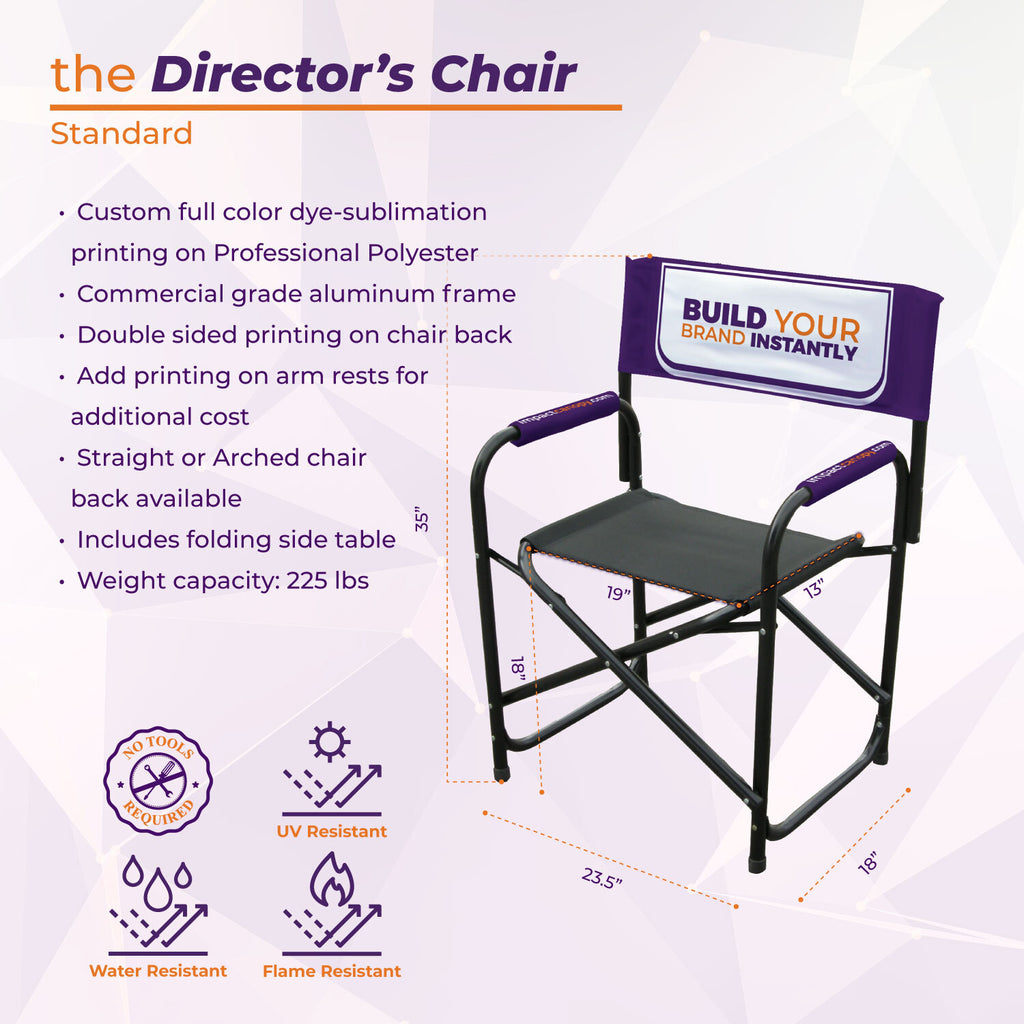 Custom Printed Director's Chair – Impact Canopies USA