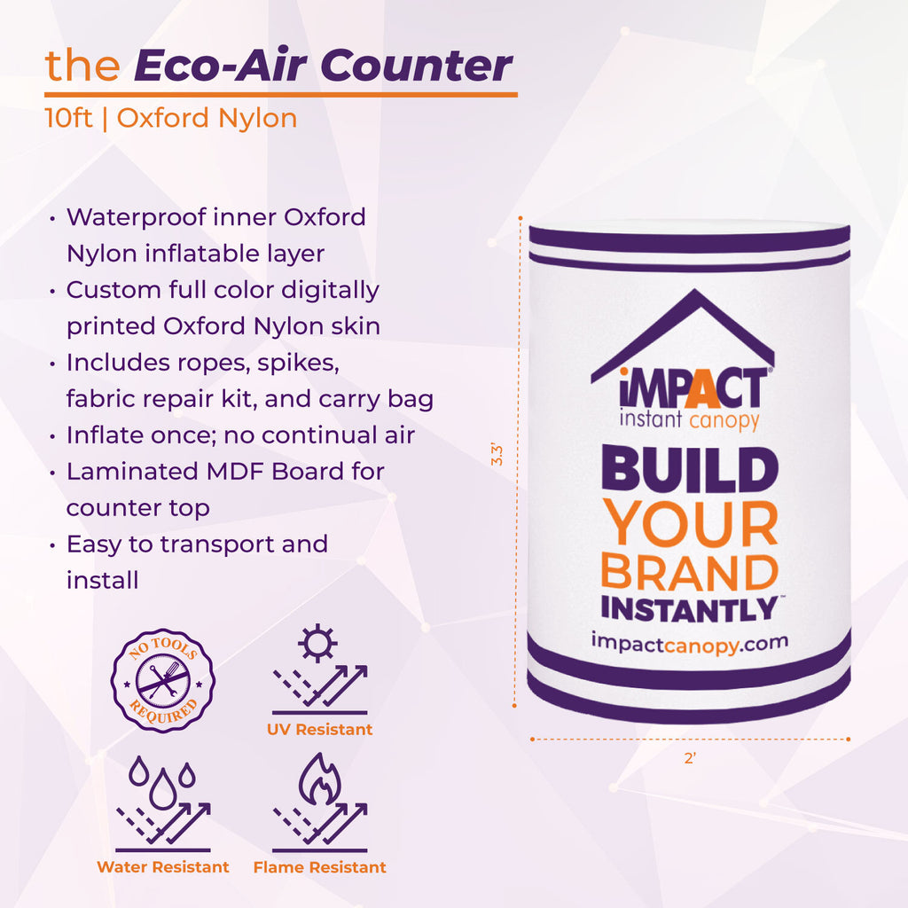 Pop-up Air Counter (3'3' height) – Impact Canopies USA