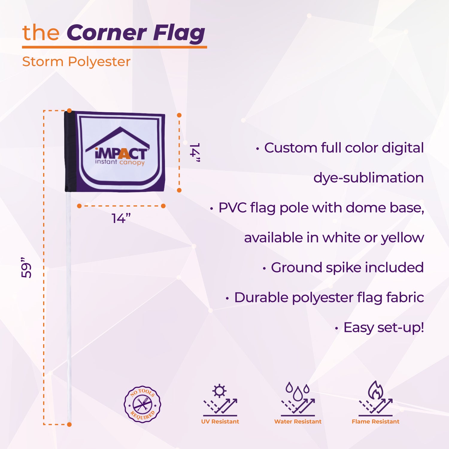 Custom Printed Field Corner Flags – Impact Canopies USA