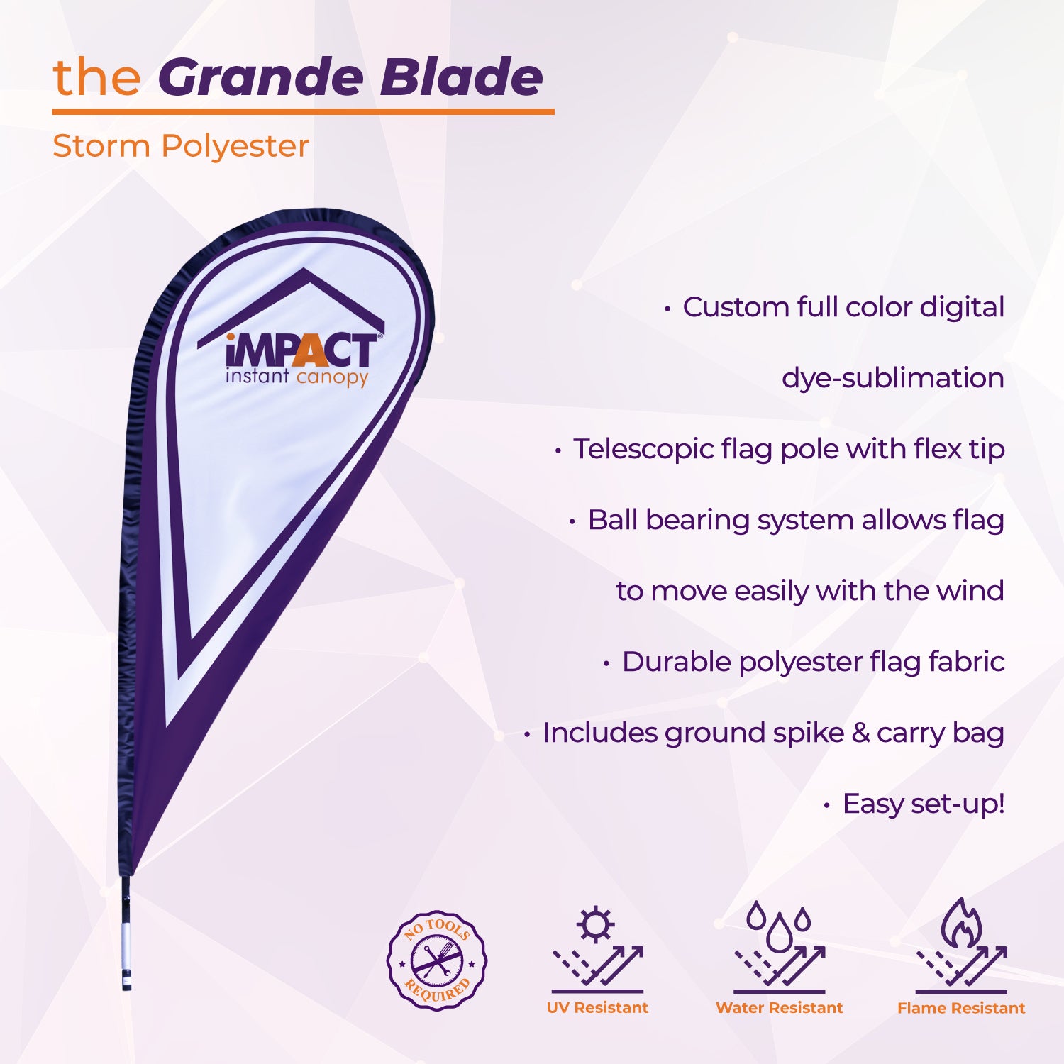 Custom Printed Grande Blade Flag – Impact Canopies USA