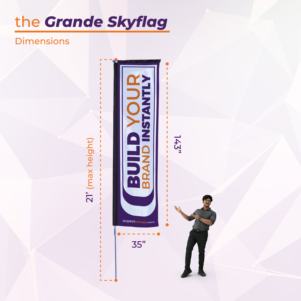 Custom Printed Sky Flag – Impact Canopies USA