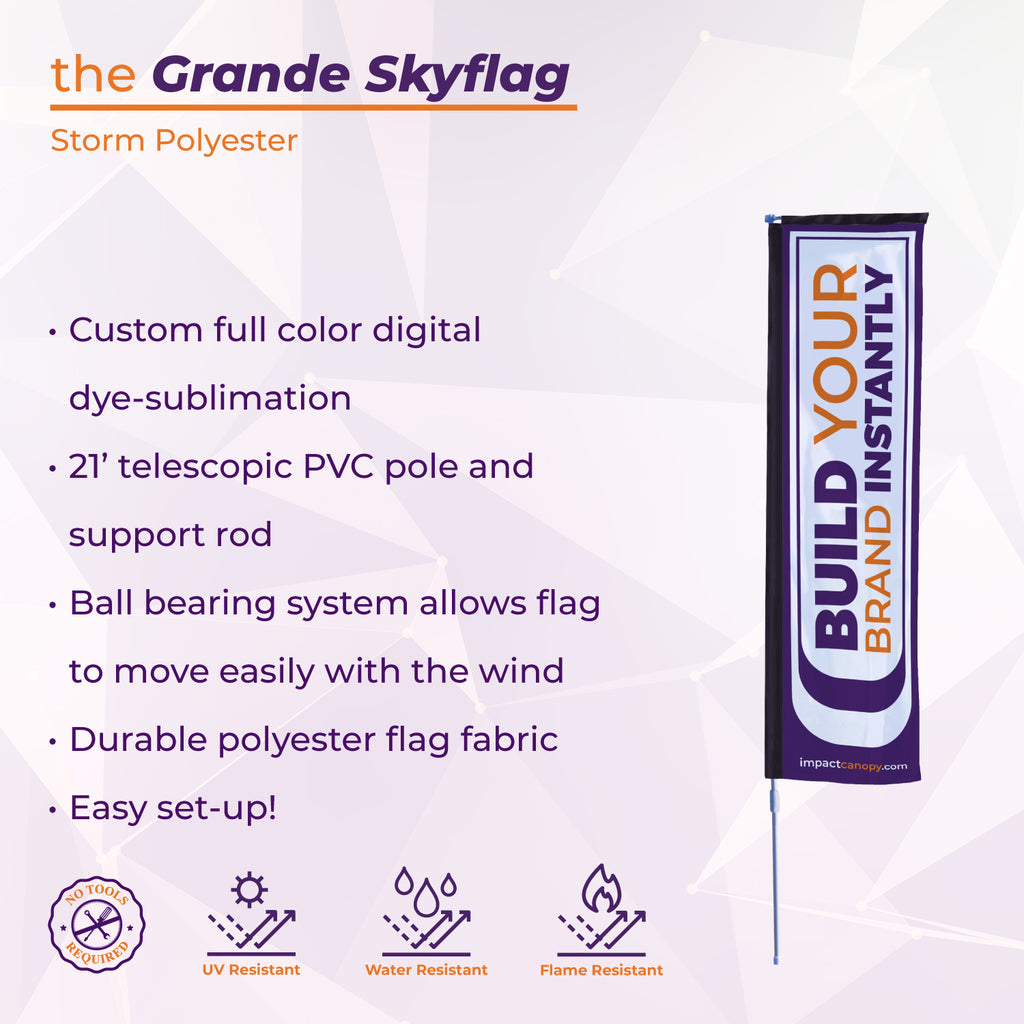 Custom Printed Sky Flag – Impact Canopies USA