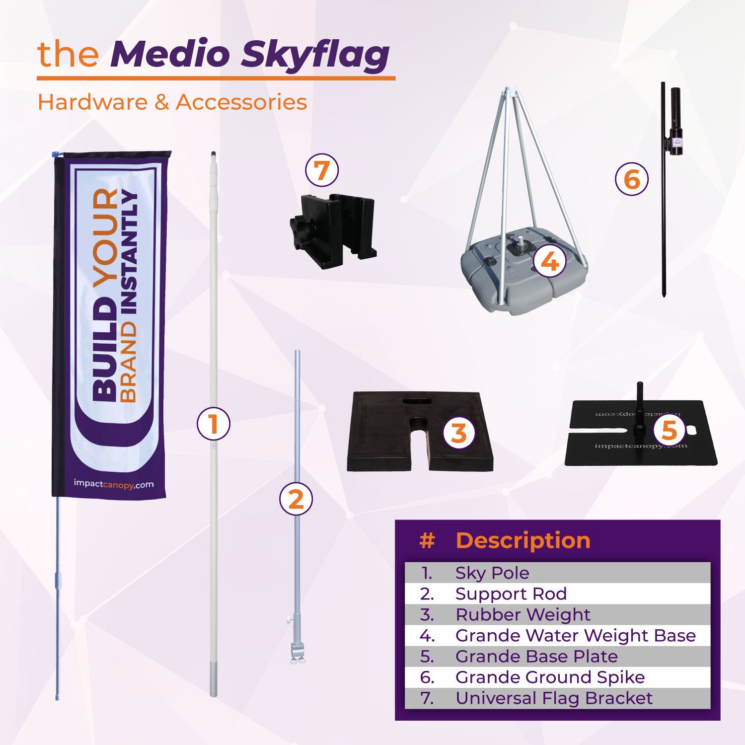 Custom Printed Sky Flag – Impact Canopies USA