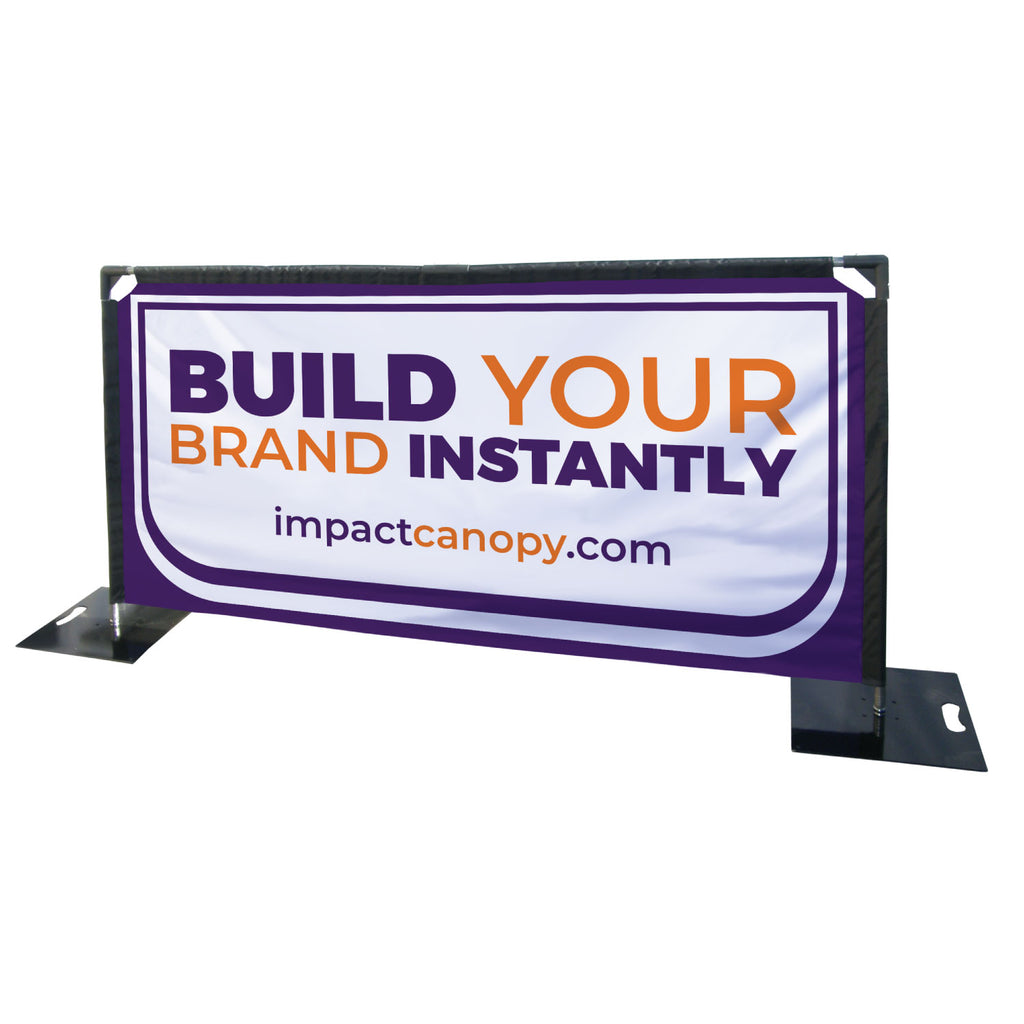 Custom Printed Freestanding Barrier Sign – Impact Canopies USA