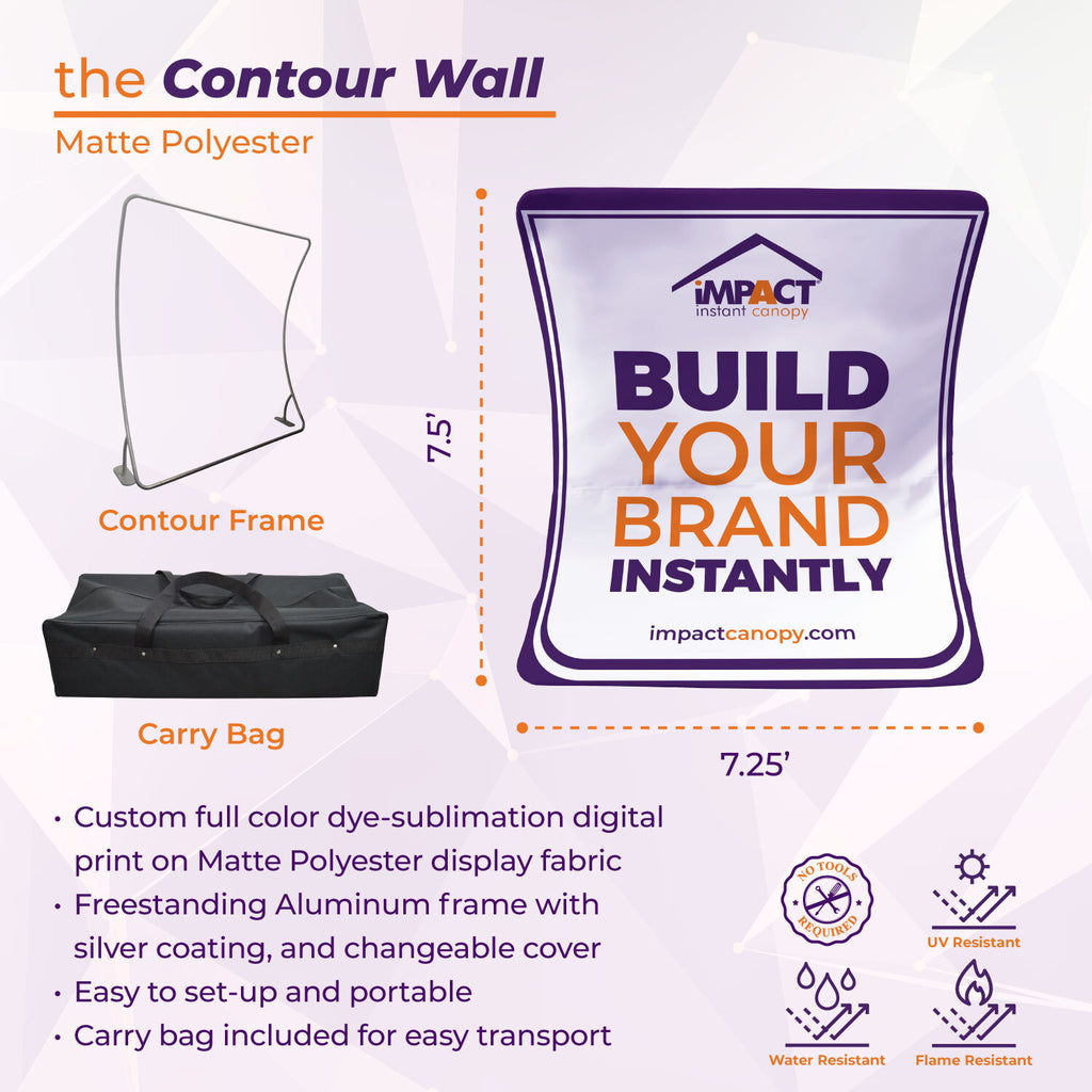 Custom Printed Contour Display Wall – Impact Canopies USA