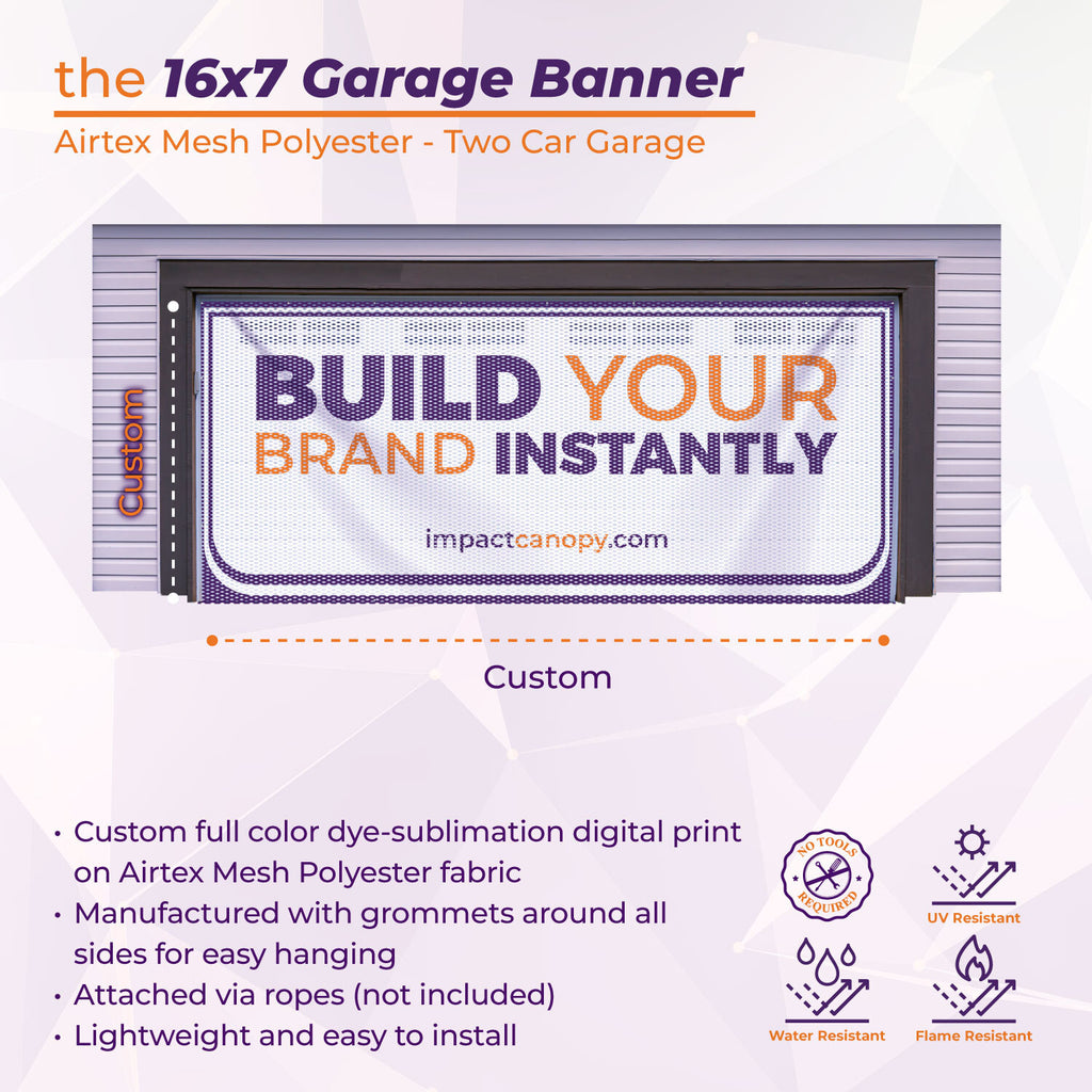 Two Car Garage Door Banner – Impact Canopies USA