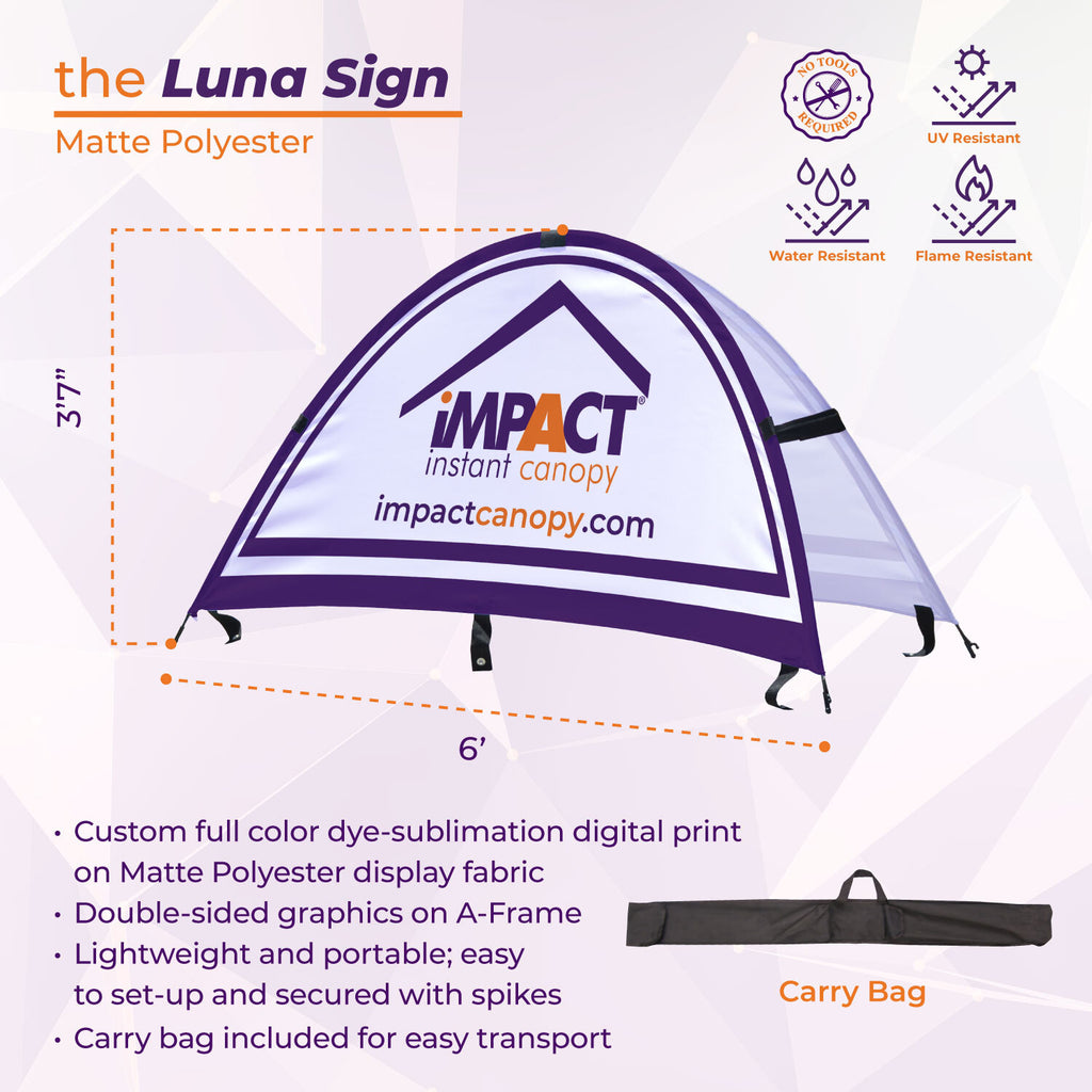 Custom Printed Luna A-Frame Pop-Up Sign – Impact Canopies USA