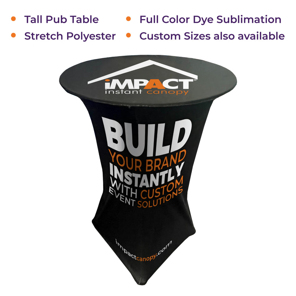 Custom Stretch Pub Table Cover – Impact Canopies USA