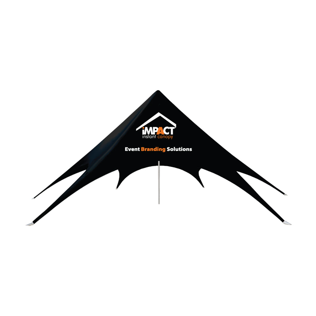 Custom Printed Aluminum Single Pole Spider Canopy – Impact Canopies USA