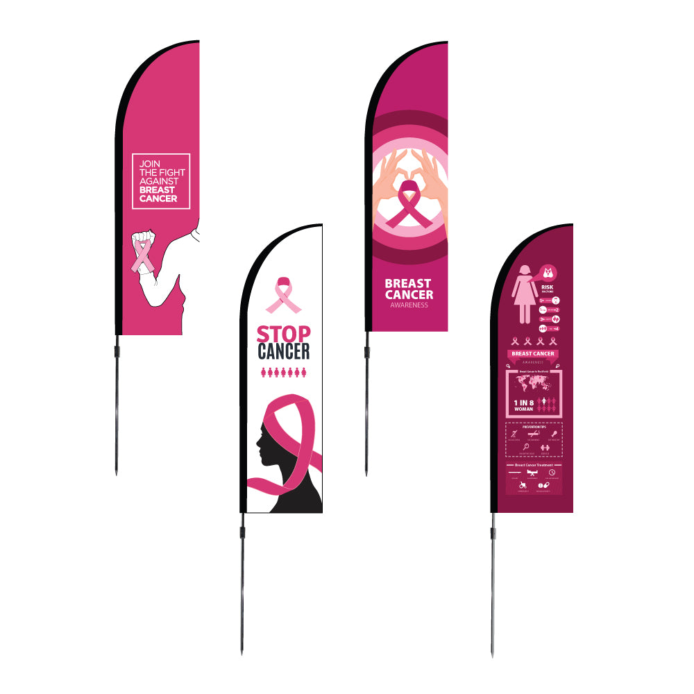 Stop Cancer Breast Cancer Awareness Pacific Petite Flag – Impact ...