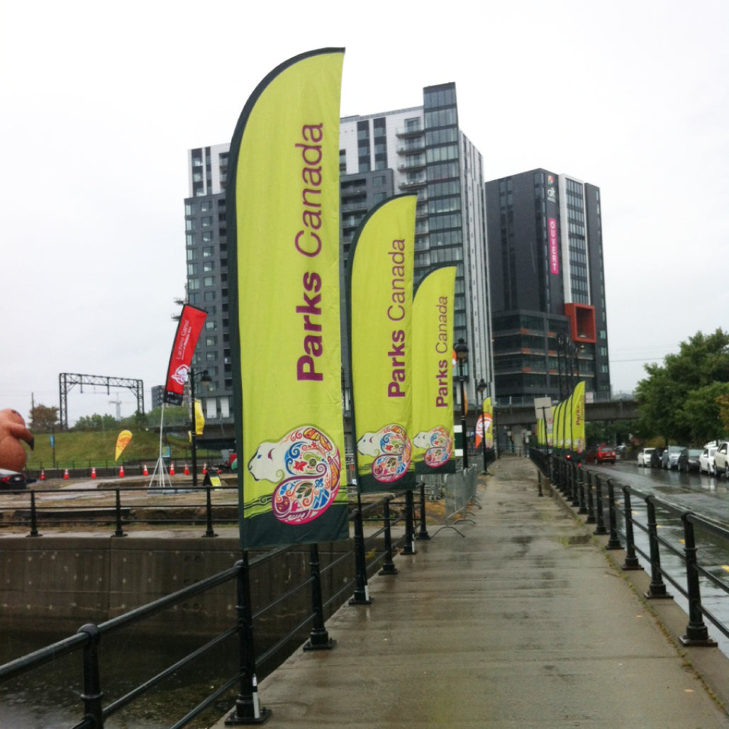 Custom Printed Grande Wing Flag – Impact Canopies USA