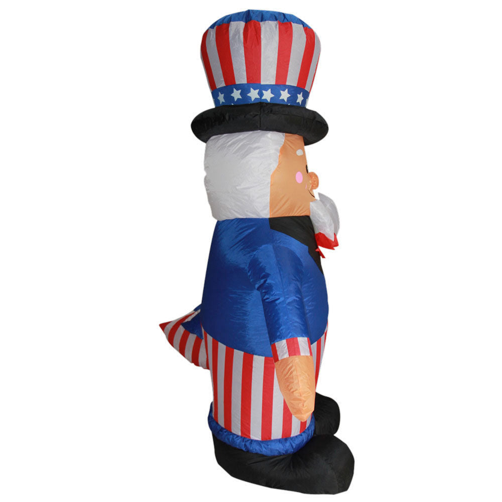 4th of July Airblown Inflatable Yard Decoration Uncle Sam with America ...